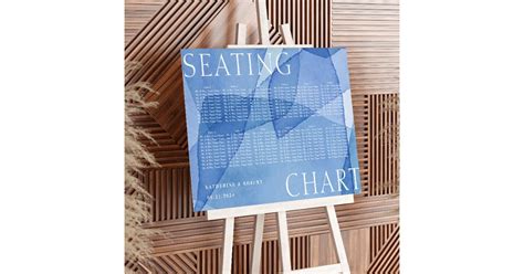 Modern Watercolor Shapes Wedding Seating Chart Zazzle