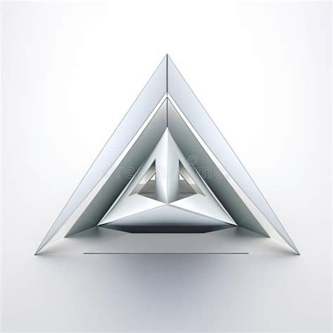 Modern Silver Triangle Vertex On A White Background Stock Illustration Illustration Of
