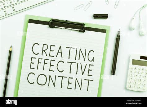 Hand Writing Sign Creating Effective Content Word For Valuable Information Informative User