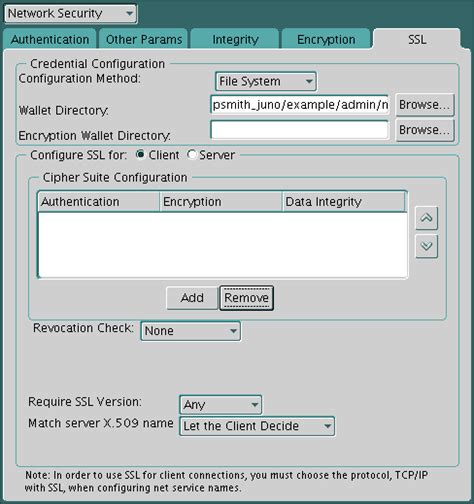 Configuring Transport Layer Security Authentication