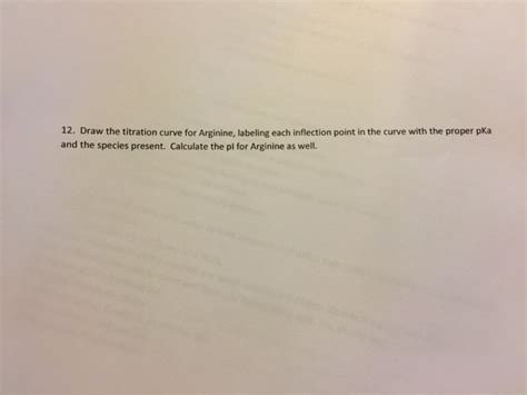 Solved Draw The Titration Curve For Arginine Labeling Each