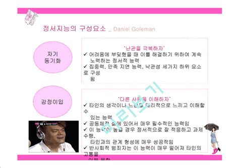 정서지능ei의 개념과 구성요소발달경로교육과 상관관계 및 정서지능 높이기기타레포트