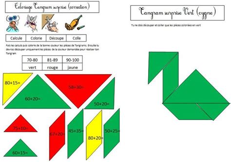 1000 Images About Coloriages TANGRAM Magiques On Pinterest