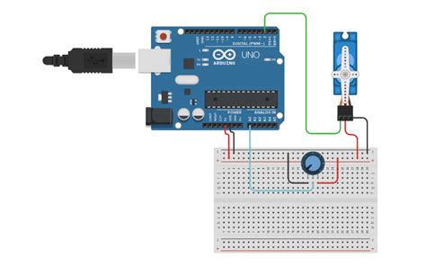 Circuit Design Servomotor C2 Tinkercad