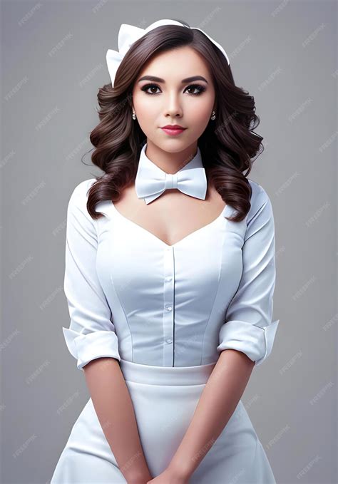Premium Ai Image Portrait Of A Beautiful Young Brunette Woman In
