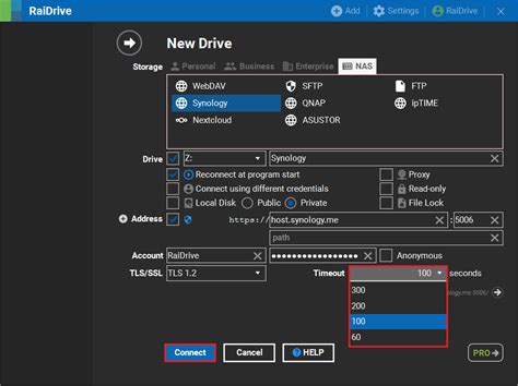 Synology RaiDrive GUI