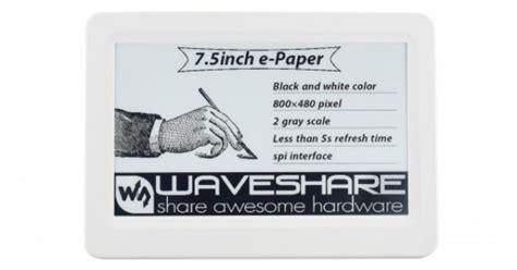 Waveshare 7 5 Inch NFC Powered E Ink E Paper Display WS 17675