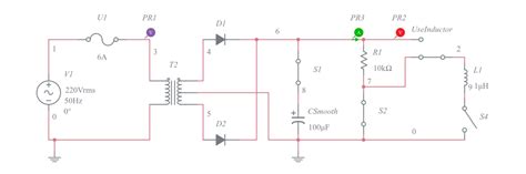 power electronics single phase full wave uncontrolled bridge rectifier with transformator