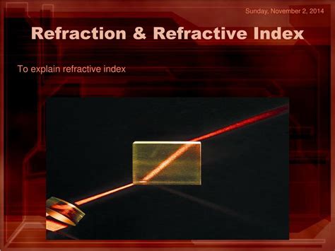 PPT Refraction Refractive Index PowerPoint Presentation Free Download ID