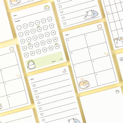 dash and dot pogeuni planning checklist memo notepad