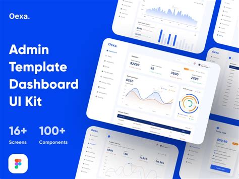 一套蓝色系简约干净后台管理系统仪表盘dashboard Ui界面设计 Fig素材 优社uther