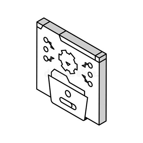System Integration Analyst Isometric Icon Vector Illustration Stock