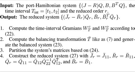 Algorithm 3 Structure‐preserving Mor Based On The Time Interval