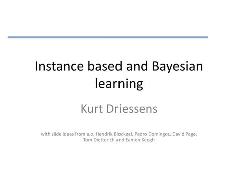 PPT Instance Based And Bayesian Learning PowerPoint Presentation