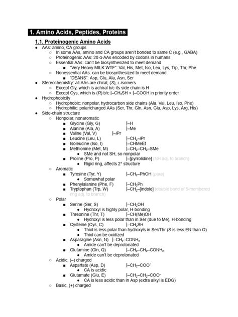 Mcat Biochemistry Pdf Genetic Code Amino Acid