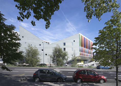 Julien De Smedts Youth Centre In Lille Features A Striped Wall