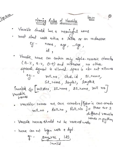 Py Variable Notes Masters In Computer Science Studocu