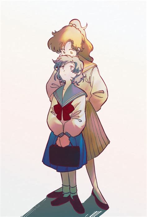 Mizuno Ami And Kino Makoto Bishoujo Senshi Sailor Moon Drawn By User