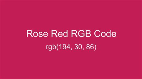 Rose Red Color Hex And Rgb Values Csscolors