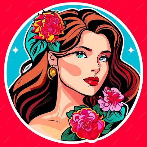 Premium Vector Beautiful Princess Woman Hand Drawn Cartoon Sticker