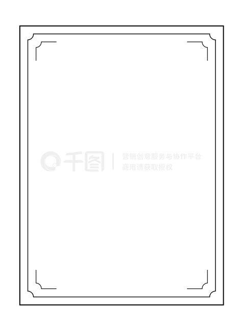 边框免抠元素 欧式矩形缺角边框素材 模板免费下载 eps格式 866像素 编号41234864 千图网