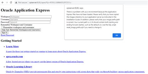 Oracle Apex Main Page Not Loading Properly Stack Overflow