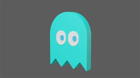 3d Pacman Ghost Inky Turbosquid 2045688