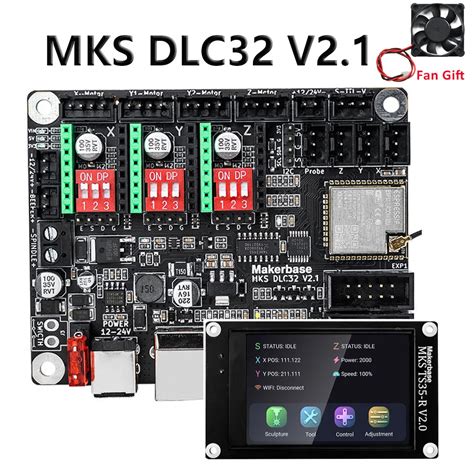 Makerbase Mks Dlc32 V2 1 Offline Controller 32bits Esp32 Wifi Grbl Tft Touch Screen For Desktop 