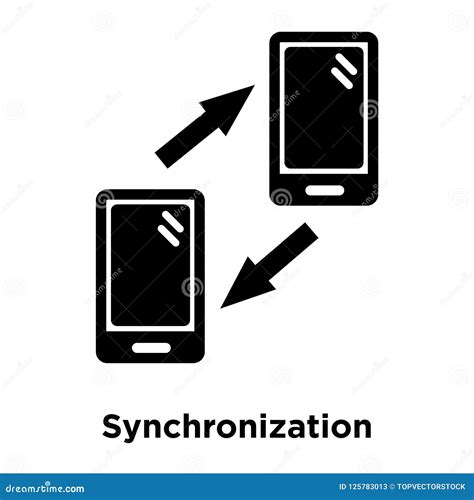 Synchronization Icon Vector Isolated On White Background Logo C Stock