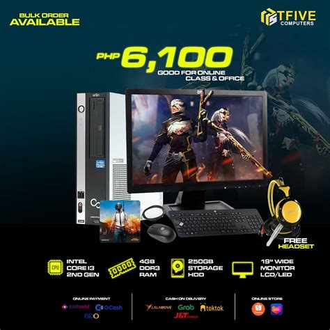 Computer Set Package Fujitsu I Nd Gen Gb Gb HDD Wide Monitor Package Shopee Philippines