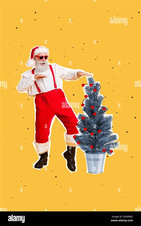 Photo Artwork Minimal Picture Of Funny Funky Grandfather Having Fun
