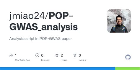 Github Jmiao24pop Gwasanalysis Analysis Script In Pop Gwas Paper