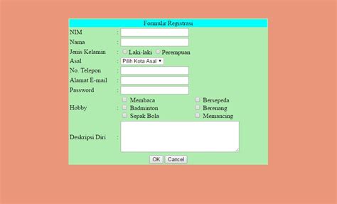 Syntax Untuk Membuat Form Antariksme