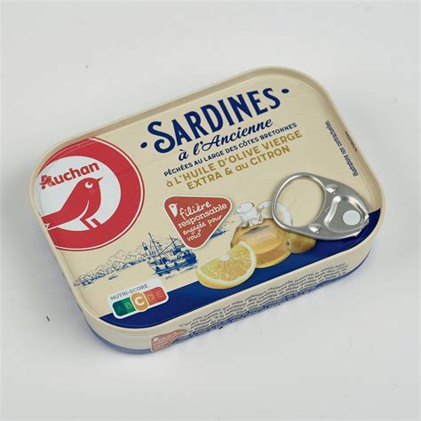 Sardines à l huile d olive vierge extra et au citron FILIERE RESPONSABLE Auchan kg