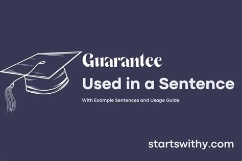 Guarantee In A Sentence Examples 21 Ways To Use Guarantee