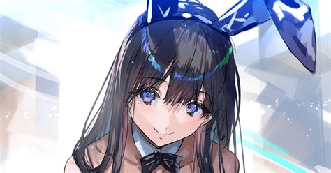 オリジナル 黒髪バニー 卵の黄身のイラスト Pixiv