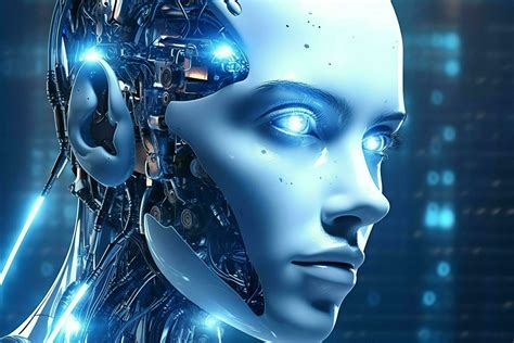 3d rendering technology robotics data analytics or futuristic cyborg