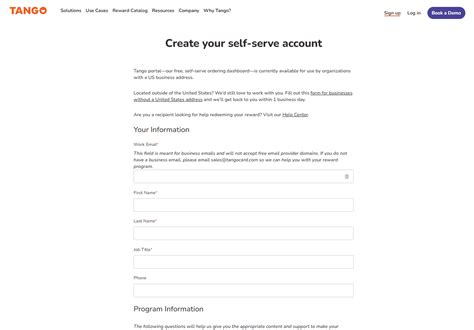 Set Up A Tango Account