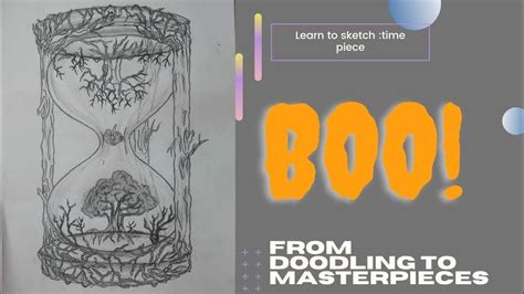 How To Draw Hourglass Sand Clock Line Drawing Lesson With Black Art