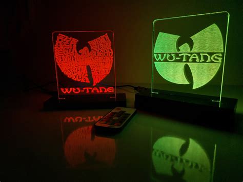 Wu Tang Clan Logolighted Wu Tang Signwu Tang Led Signhip Etsy