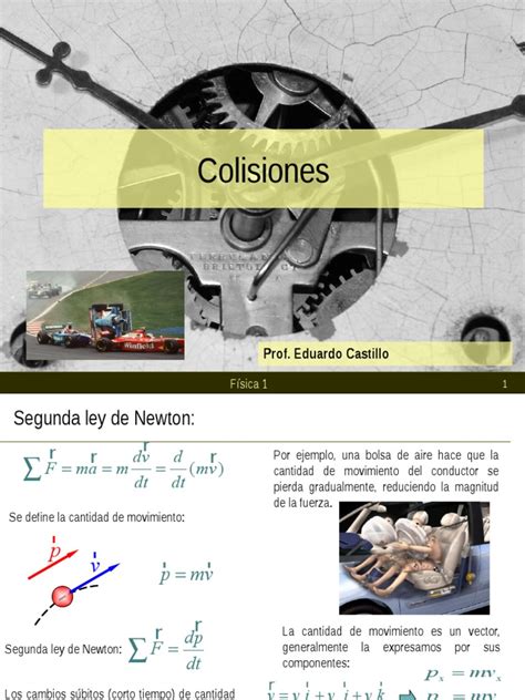 08 Colisiones Pdf Impulso Movimiento Física