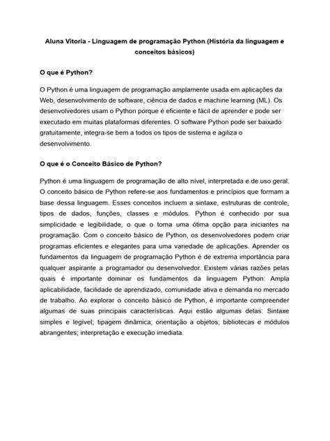 Linguagem De Programação Python Pdf Python Linguagem De