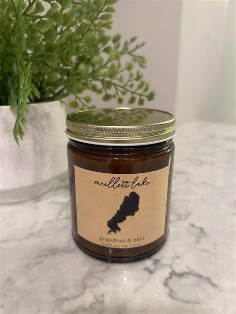 Mullet Lake Michigan Candle Etsy