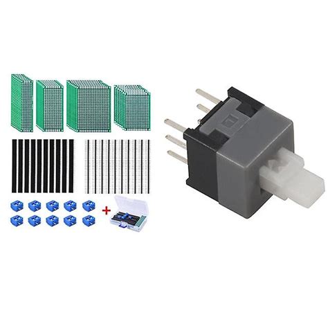 20 Pcs 6 Pin Dpdt Latching Tact Tactile Push Button Pushbutton Switch