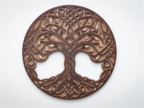 Multilayer Laser Cut File For Creating Tree Of Life Wooden D Wall Art SVG DXF Etsy
