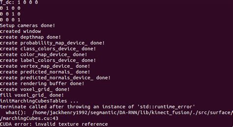 Python Free Invalid Pointer When Set Is Kfusion True Issue Yuxng Da Rnn Github