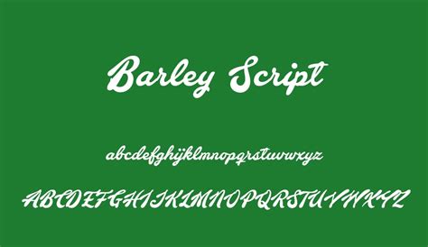 Barley Script Free Font
