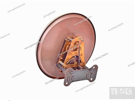 Inside The Clock Clockworks Antique Vintage Clock Mechanism Stock Photo Picture And Low
