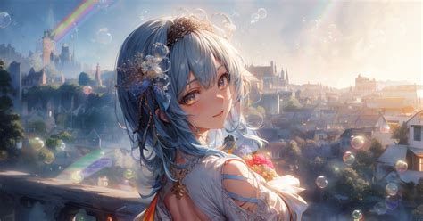 原神 【原神】エウルア ドレス＆花束 ゆなそるのイラスト Pixiv