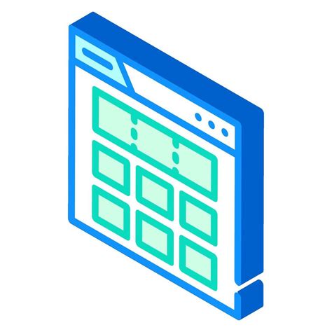 Grid System Ux Ui Design Isometric Icon Vector Illustration 39618680